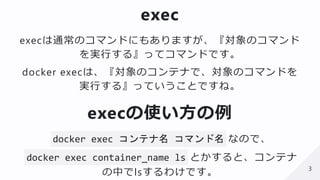docker exec -it って何してるの | PPT
