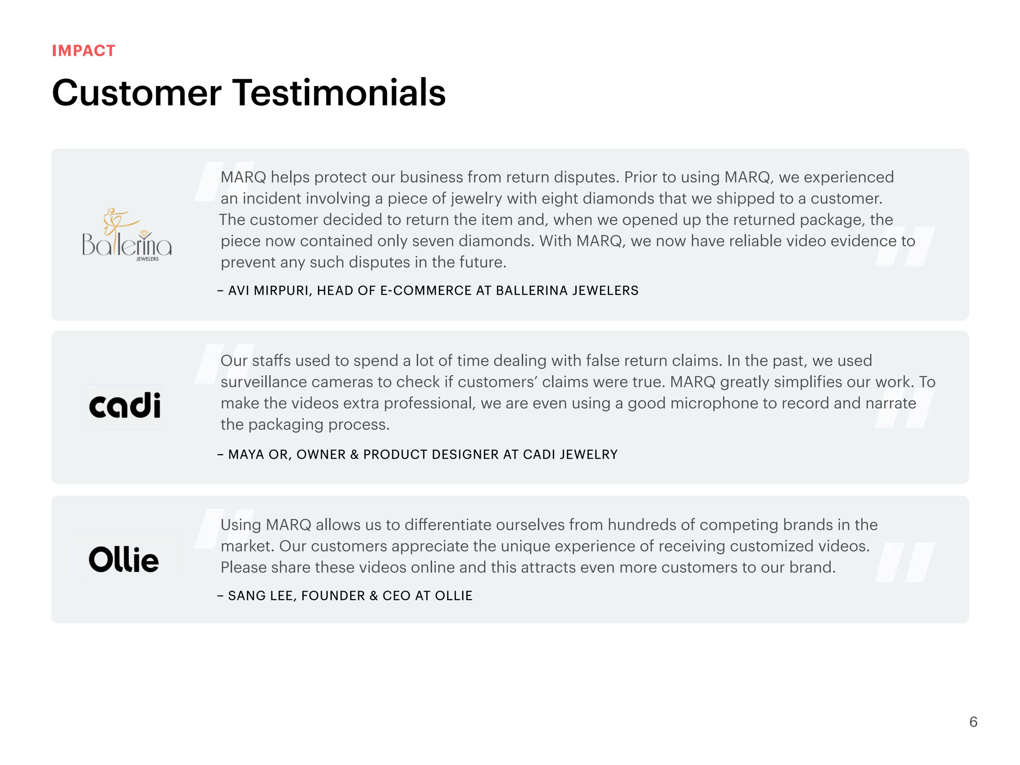 MARQ VISION - Product Overview | PDF | Logistics | Business