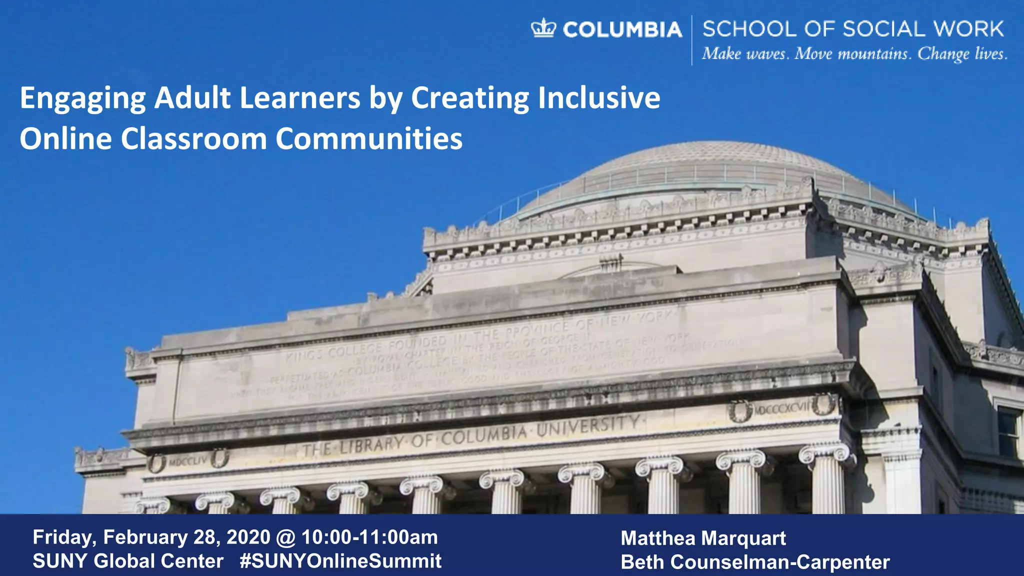 Matthea Marquart & Beth Counselman Carpenter: Engaging Adult Learners ...