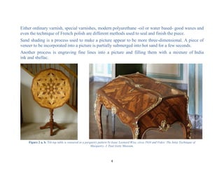 Marquetry as a Decorative Technique | PDF