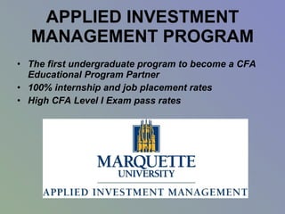 Marquette University AIM Program | PPT | Financial Planning | Personal ...