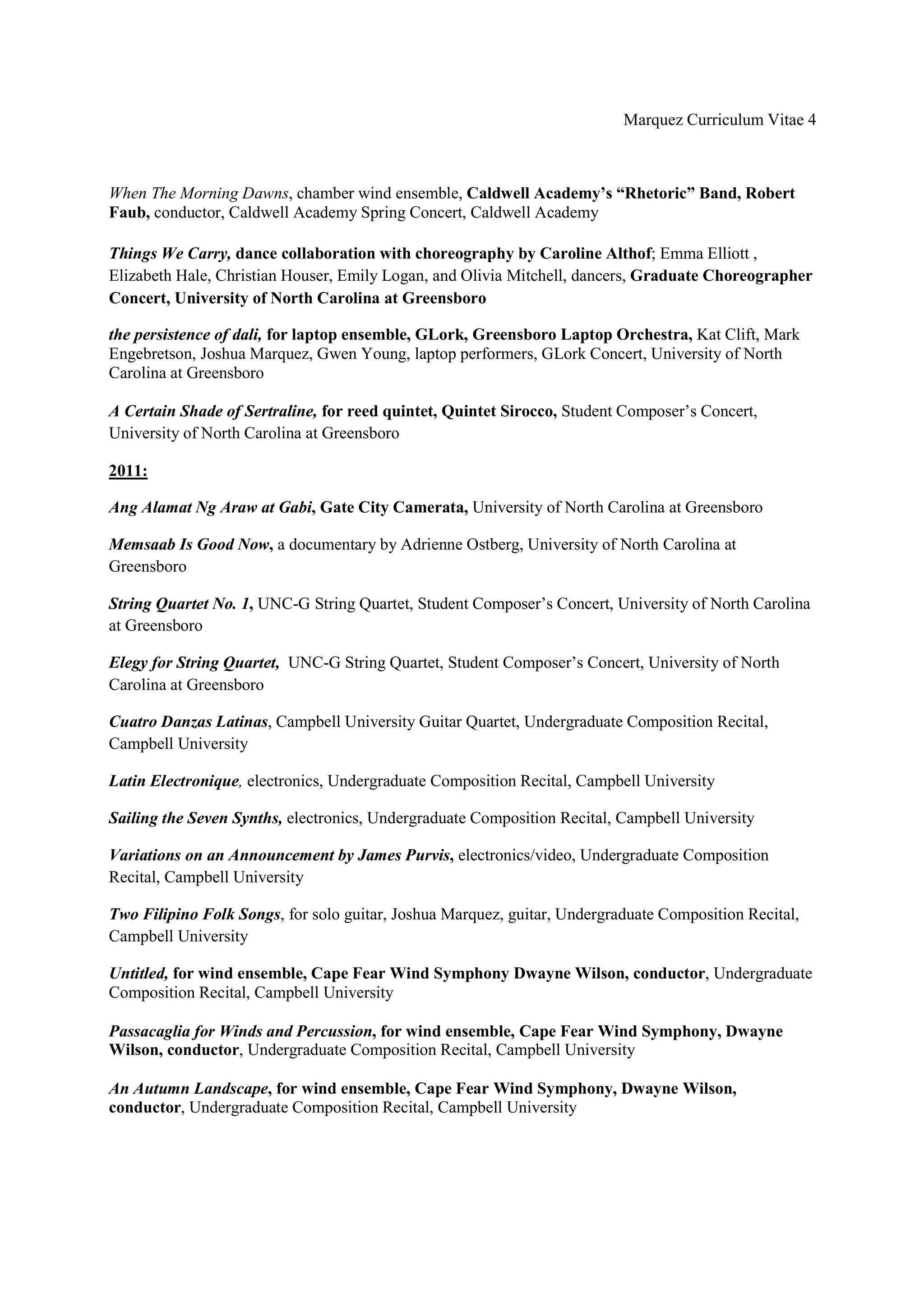 Marquez Curriculum Vitae | PDF