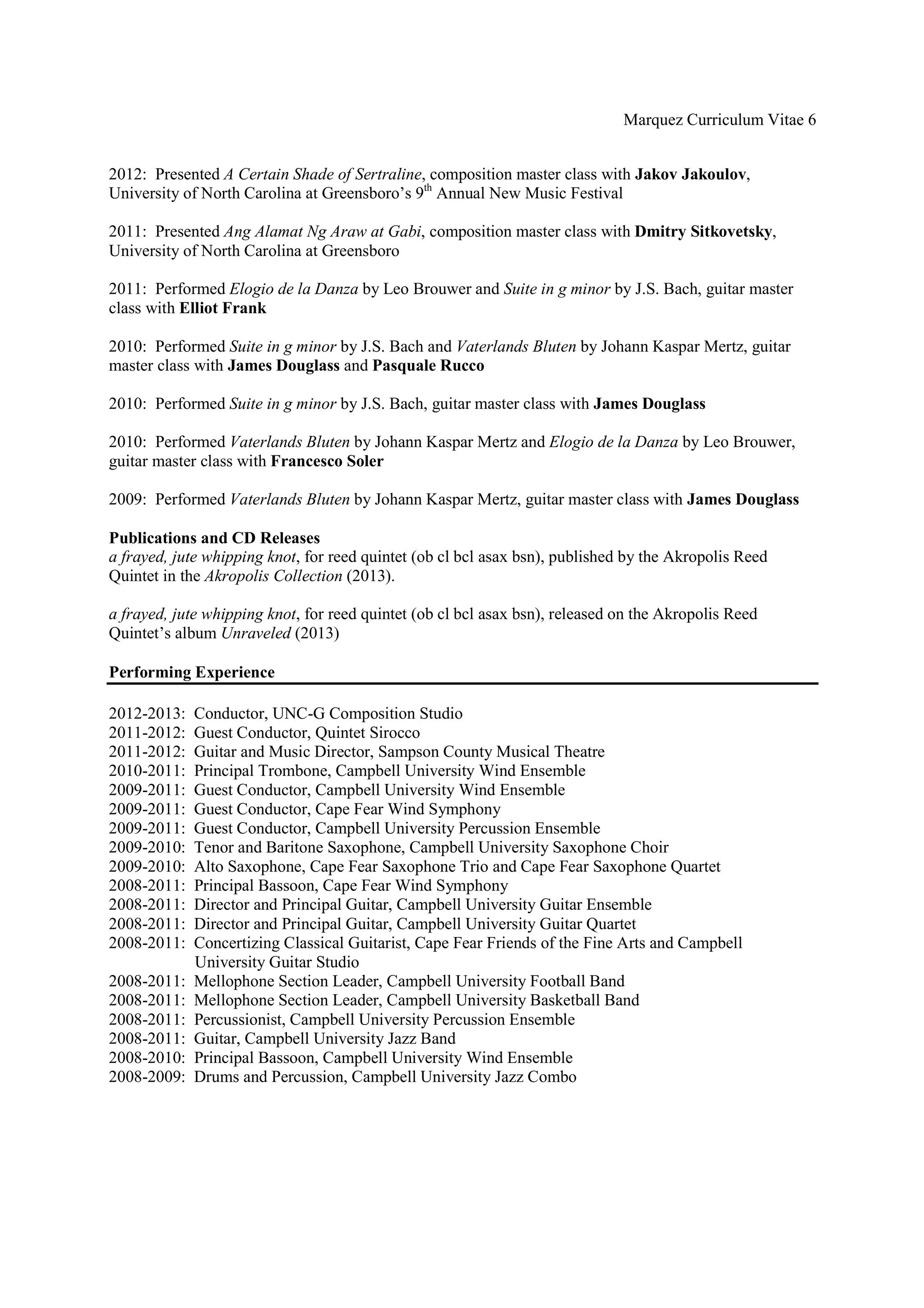 Marquez Curriculum Vitae | PDF