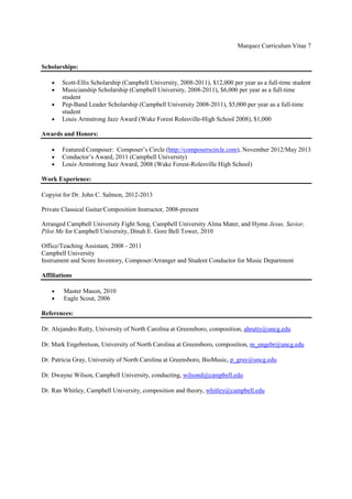 Marquez Curriculum Vitae | PDF