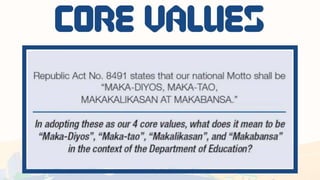 DepEd Vision, Mission and Core Values | PPTX