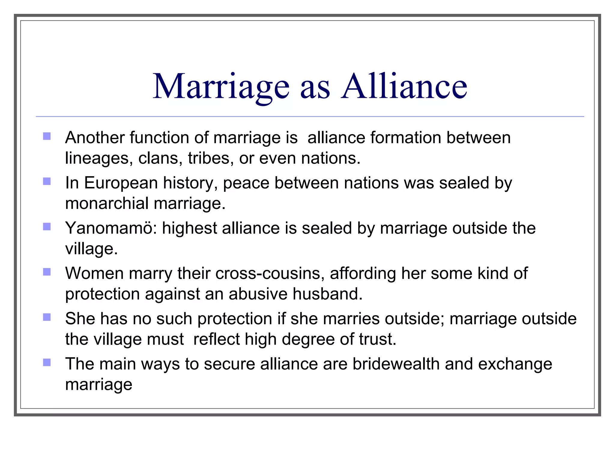 Marriage As Alliance | PPT