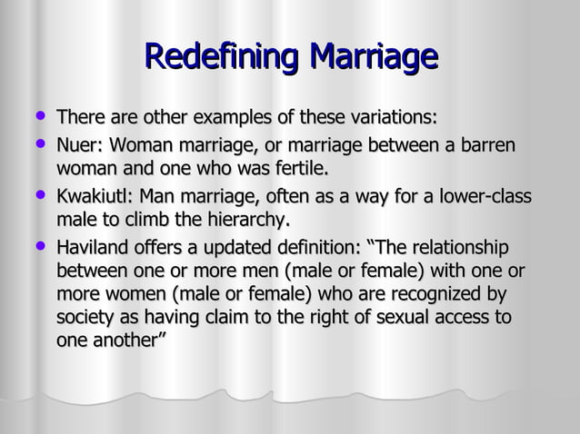 Marriage: Definitions and Variations | PPT