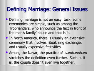 Marriage: Definitions and Variations | PPT