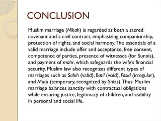 MARRIAGE- NIKAH.pptx family law assignment | PPTX