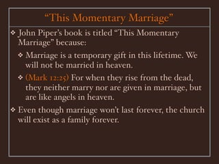 Marriage 6: Singleness | KEY