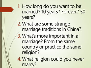 Marriage around the world | PPTX