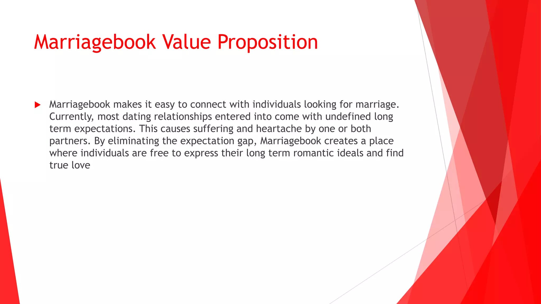Marriagebook - The Marriage Network & Love Story Marketplace | PPT