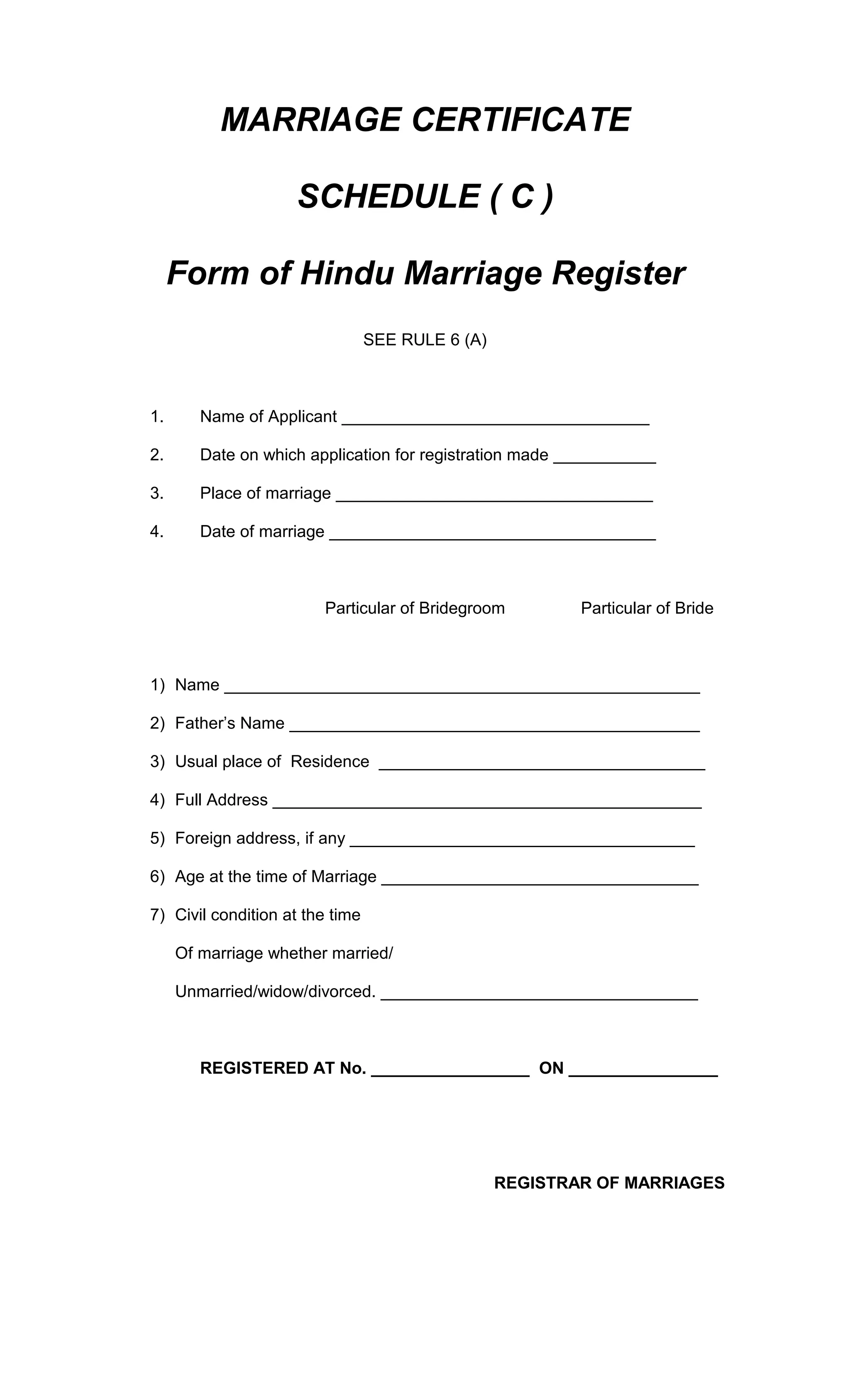 Marriage certificate | PDF