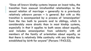 Marriage, kinship taboos, & role of descent | PPT