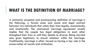 Marriage, kinship taboos, & role of descent | PPT