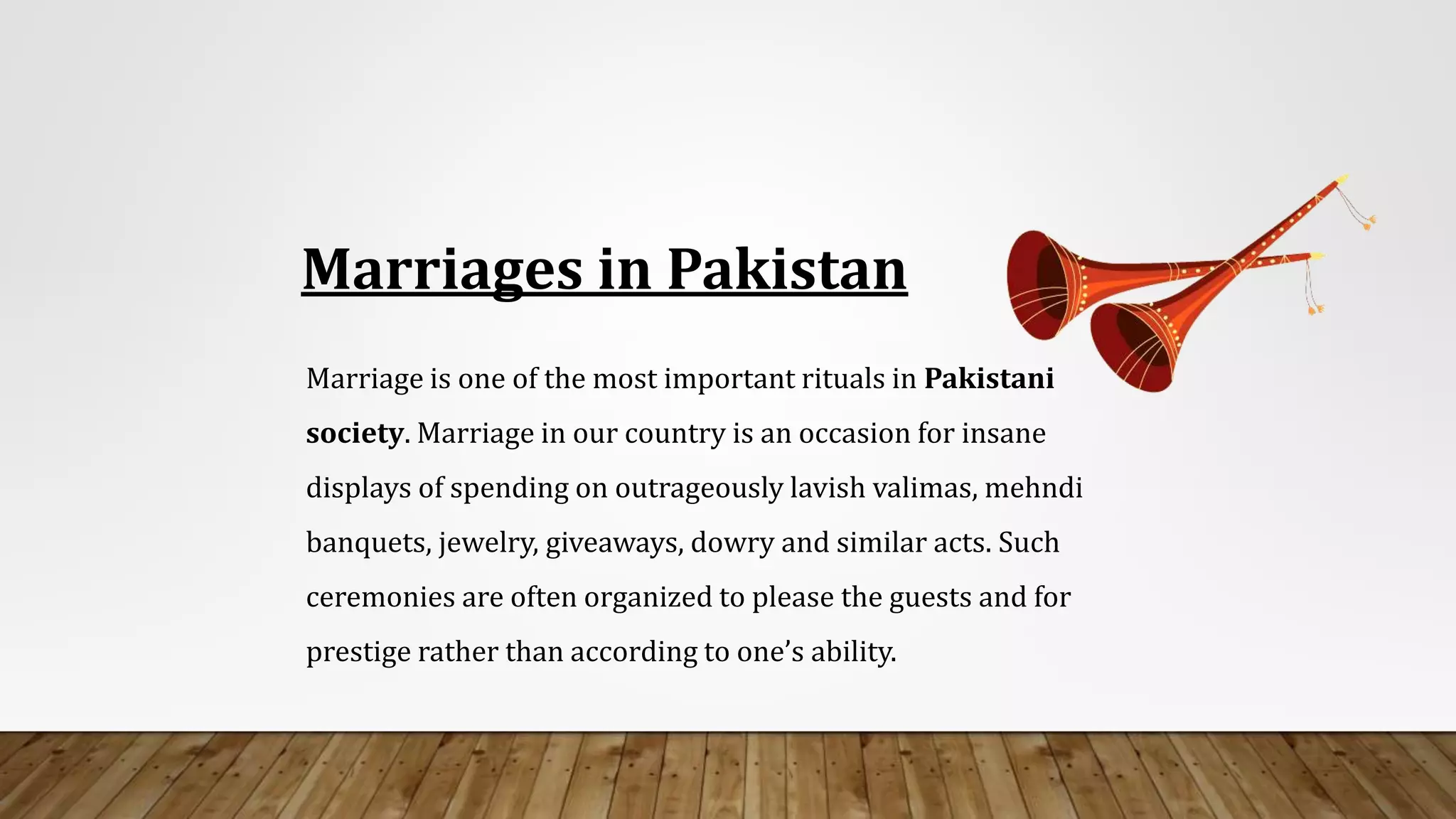 Marriages in pakistan | PPTX
