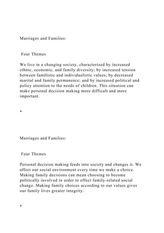 Marriage & the Family Chapter.docx | Marriage and Civil Unions | Family ...