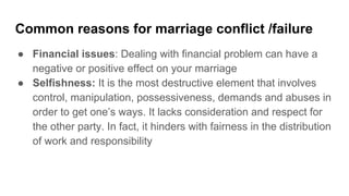 Marriage & You: Reasons behind broken marriages & how to resolve them | PDF