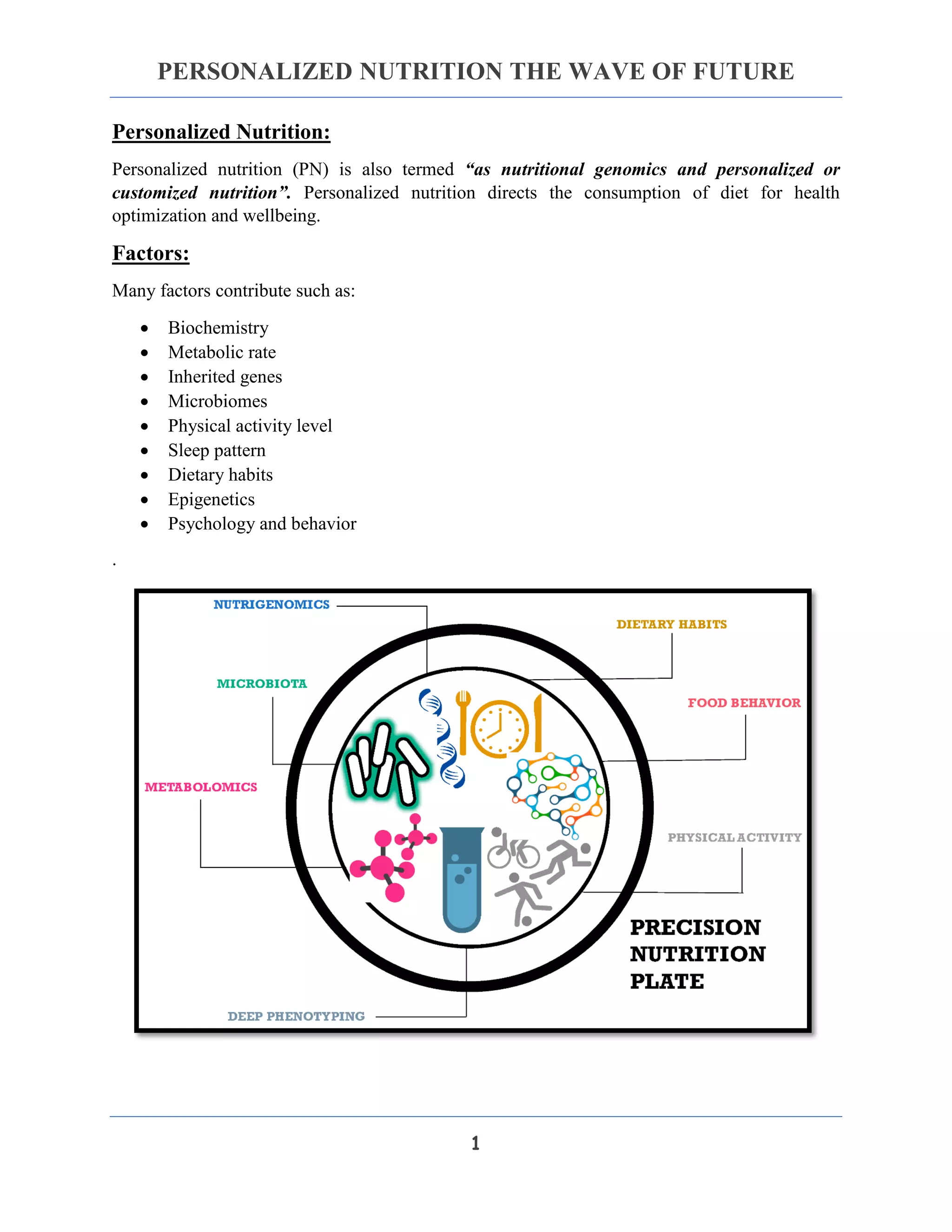 Personalized Nutrition | PDF