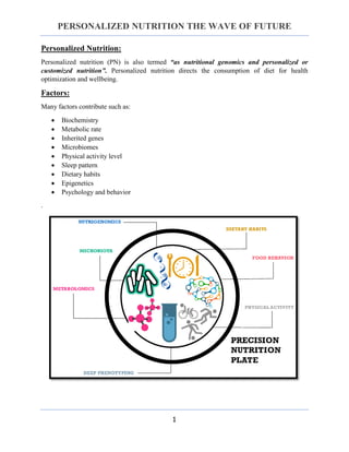 Personalized Nutrition | PDF
