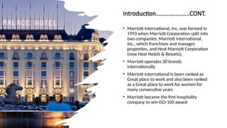 Marriott presentation as an example to know | PPTX