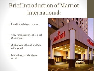 Marriot international slides | PPTX
