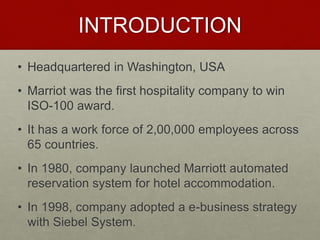 Marriott hotels business analysis | PPTX