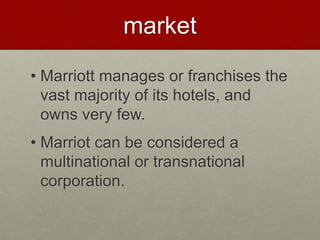Marriott hotels business analysis | PPTX