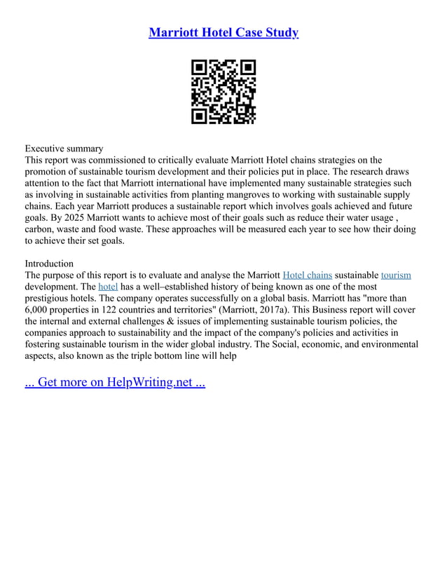 Marriott Hotel Case Study | PDF