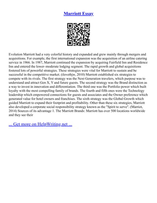 Marriott Hotel Case Study | PDF