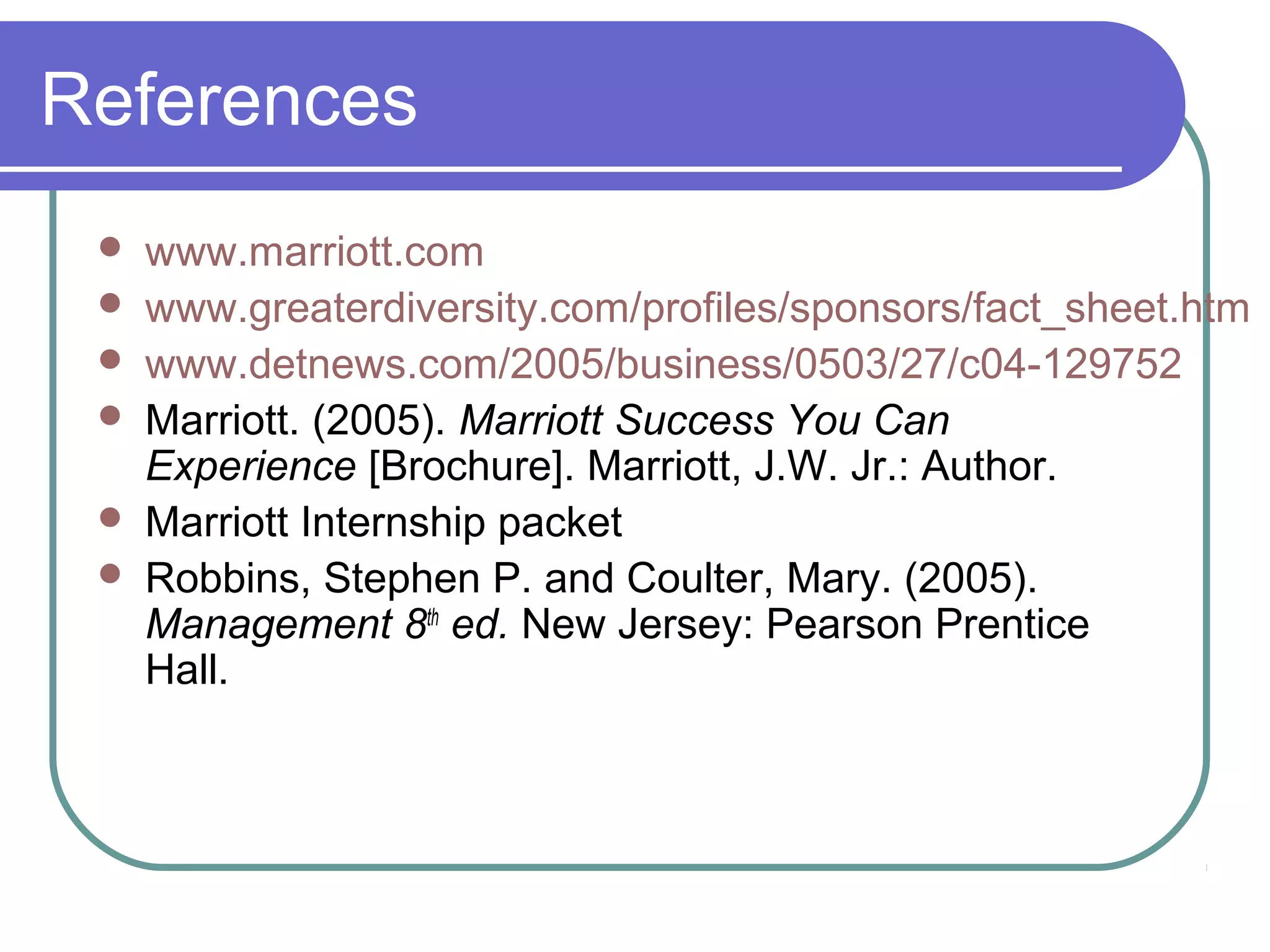 Marriott International | PPT