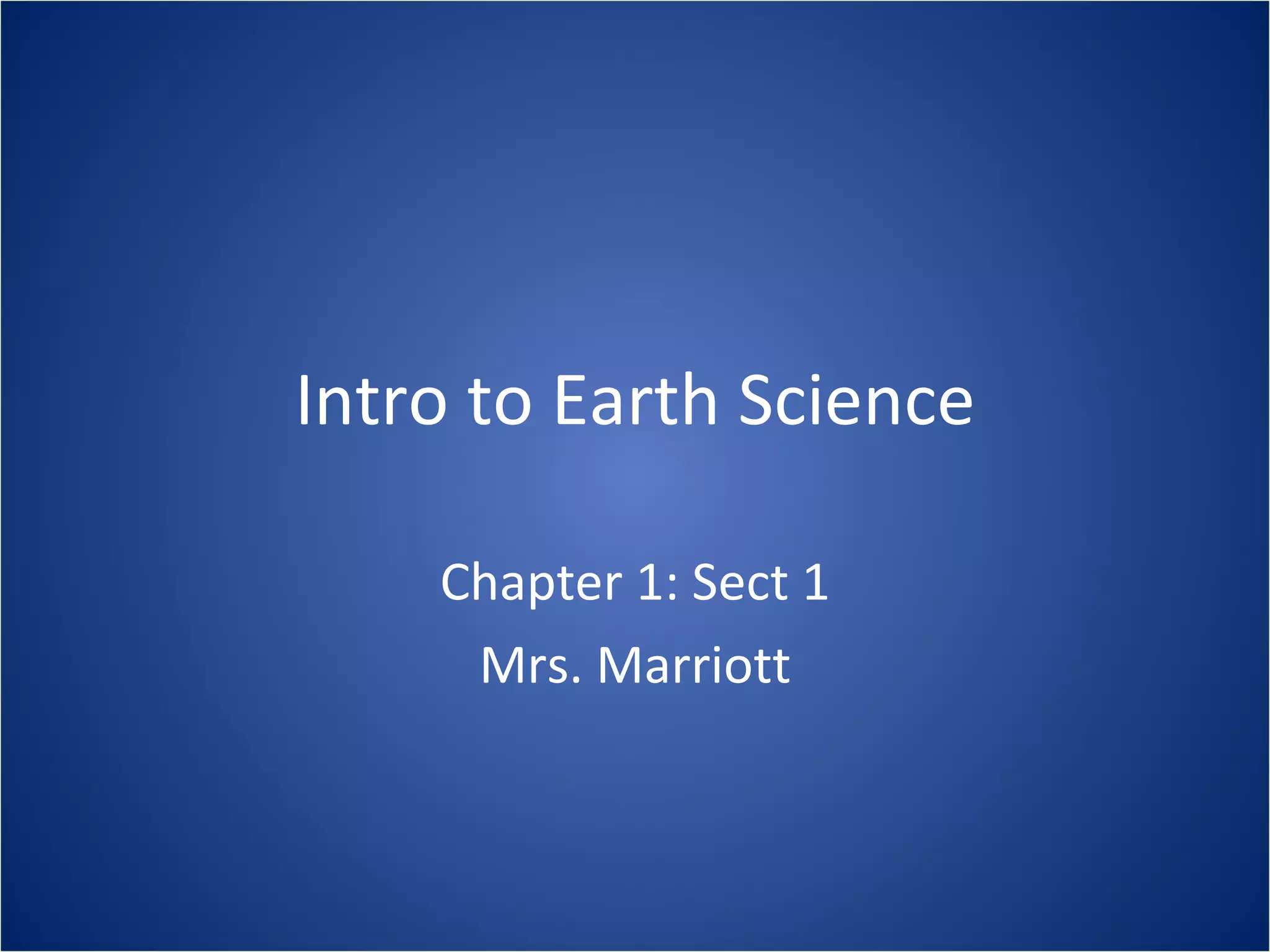 Introduction to Earth Science | PPT | Geography | Science