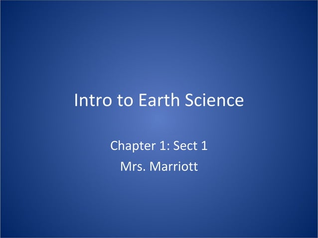 Introduction to Earth Science | PPT | Geography | Science