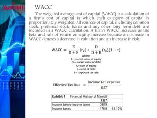 Marriott Corporation. Cost of Capital | PPTX