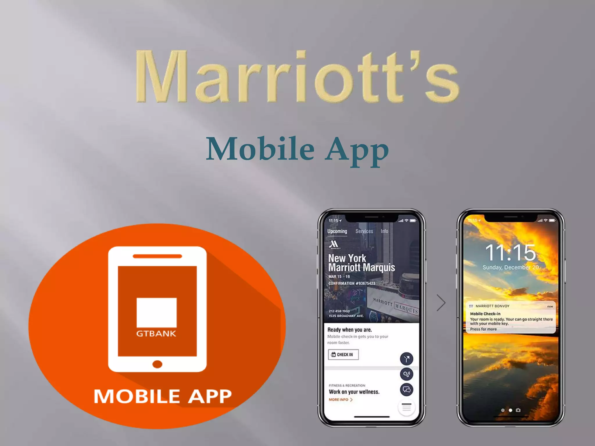 Marriott's mobile app | PPT