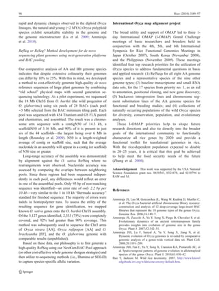 The future of Rice Genomics: sequencing the collective Oryza Genome | PDF