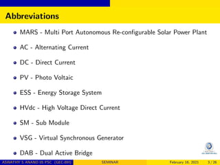 RENEWABLE INTEGRATION IN HYBRID AC/DC SYSTEMS USING A MULTIPORT ...