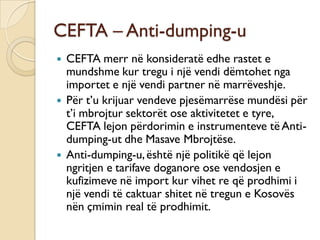 Marrëveshja e Tregtisë së Lirë (CEFTA) | PDF