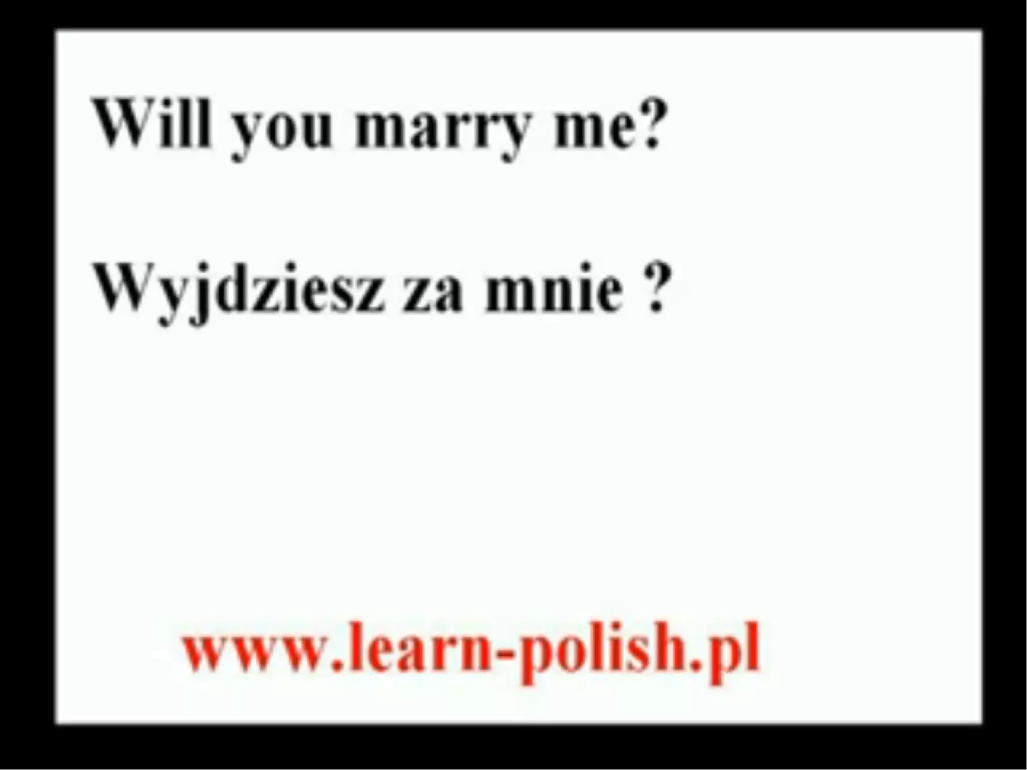Will you marry me - in Polish | PPT