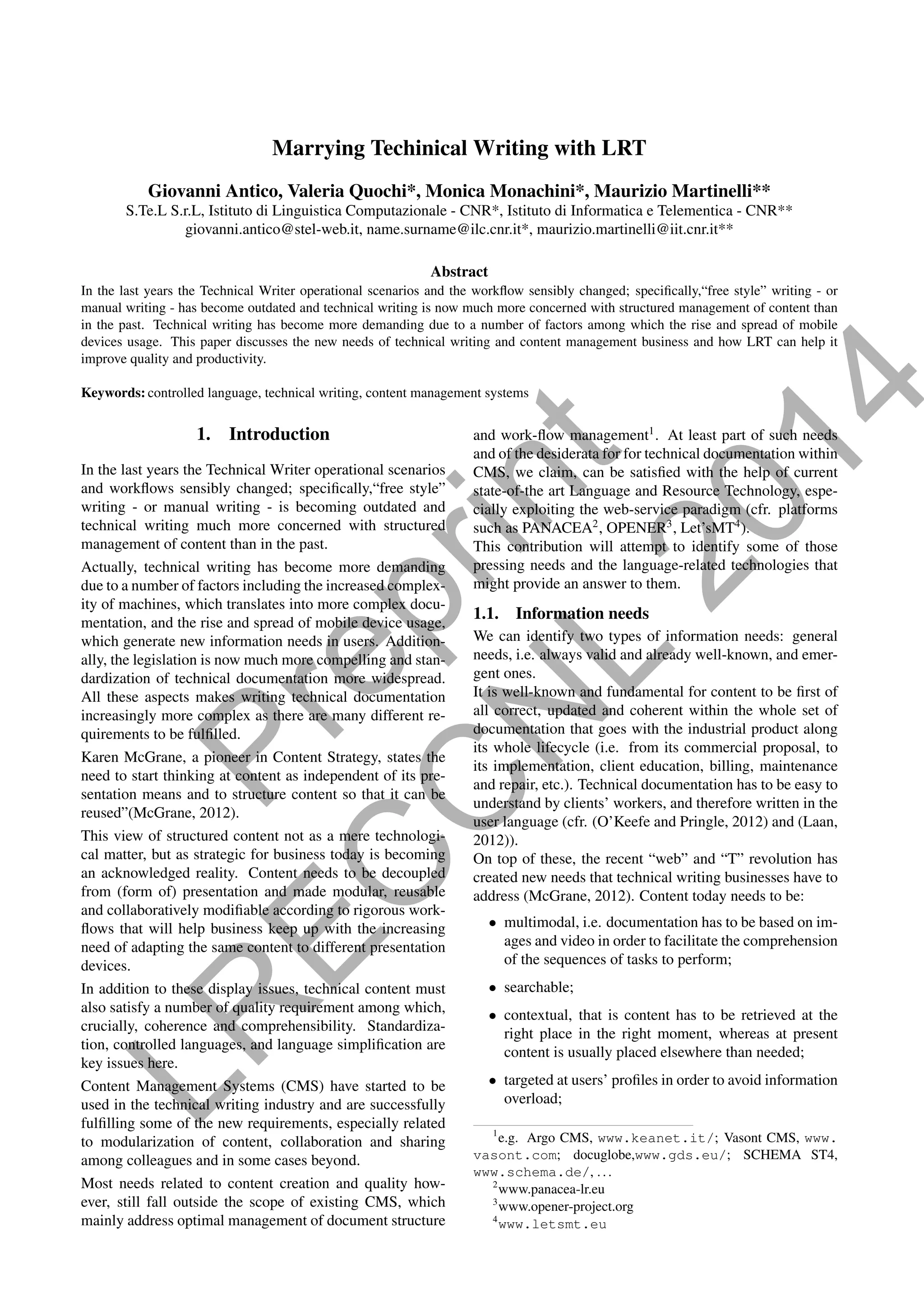 Marrying Technical Writing with LRT | PDF