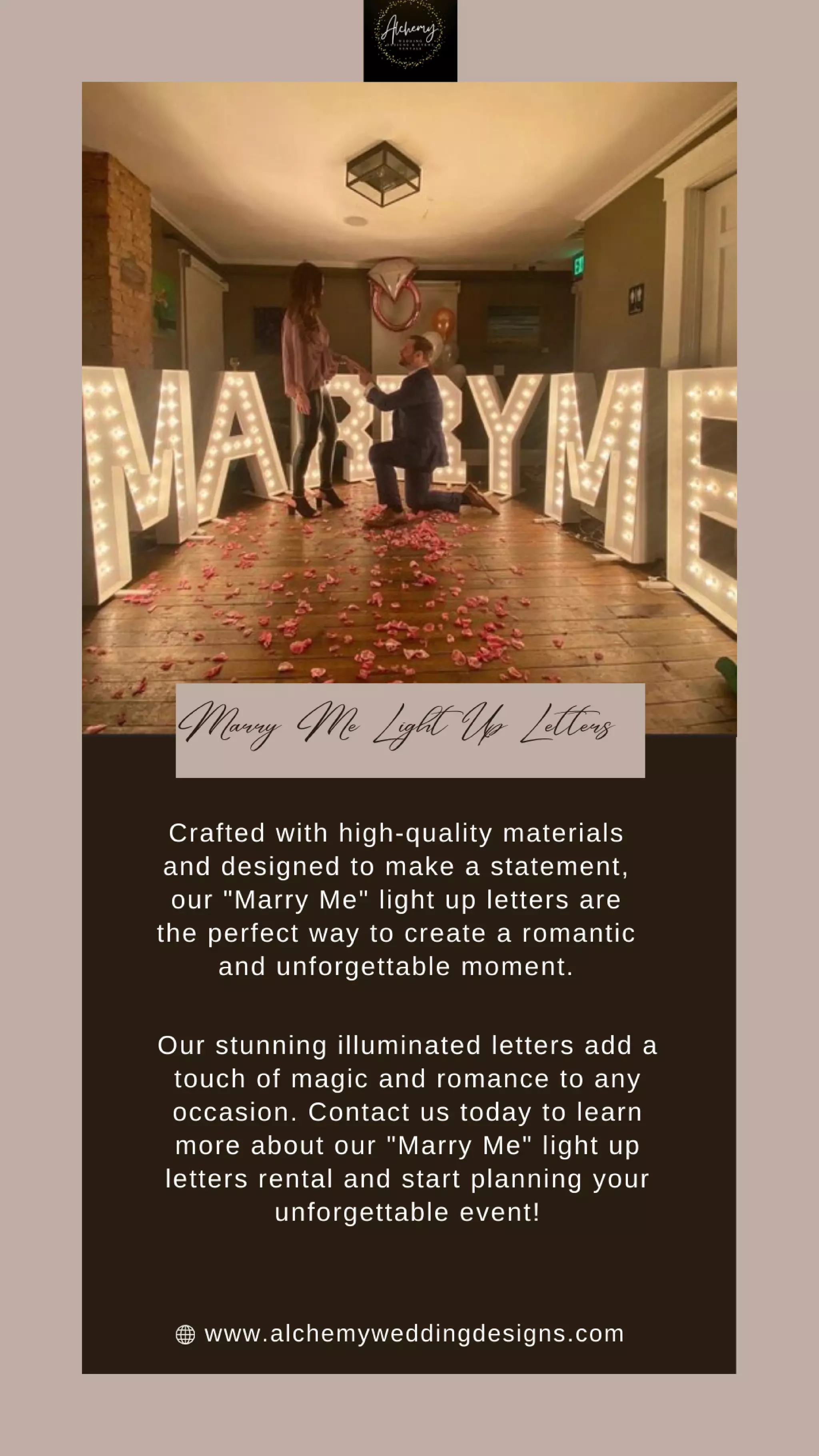Marry Me Light Up Letters Rental | PDF