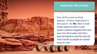 mars slide with wonderful pictures and information focused on mars | PPT