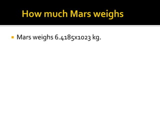 Planet Mars | PPTX