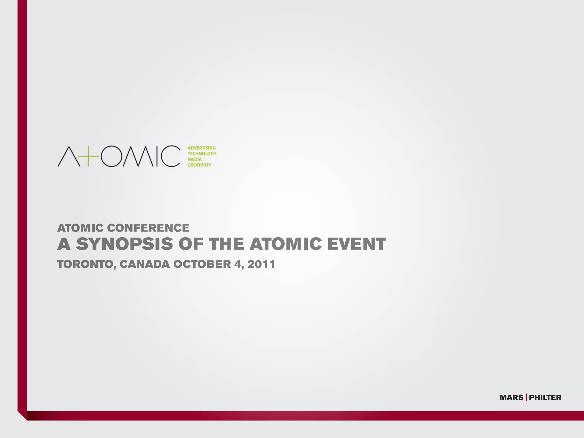 Mars-Philter Atomic Conference Synopsis | PDF