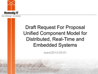 Draft Request For Proposal Unified Component Model for Distributed ...