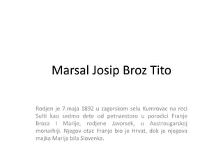 Marsal josip broz tito | PPT