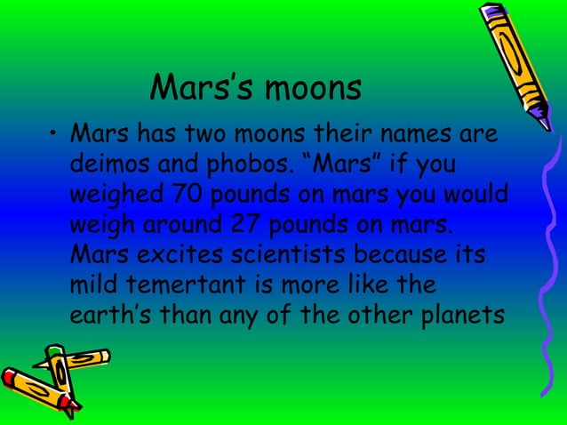 Mars and mars’s moons-Ben T. | PPT