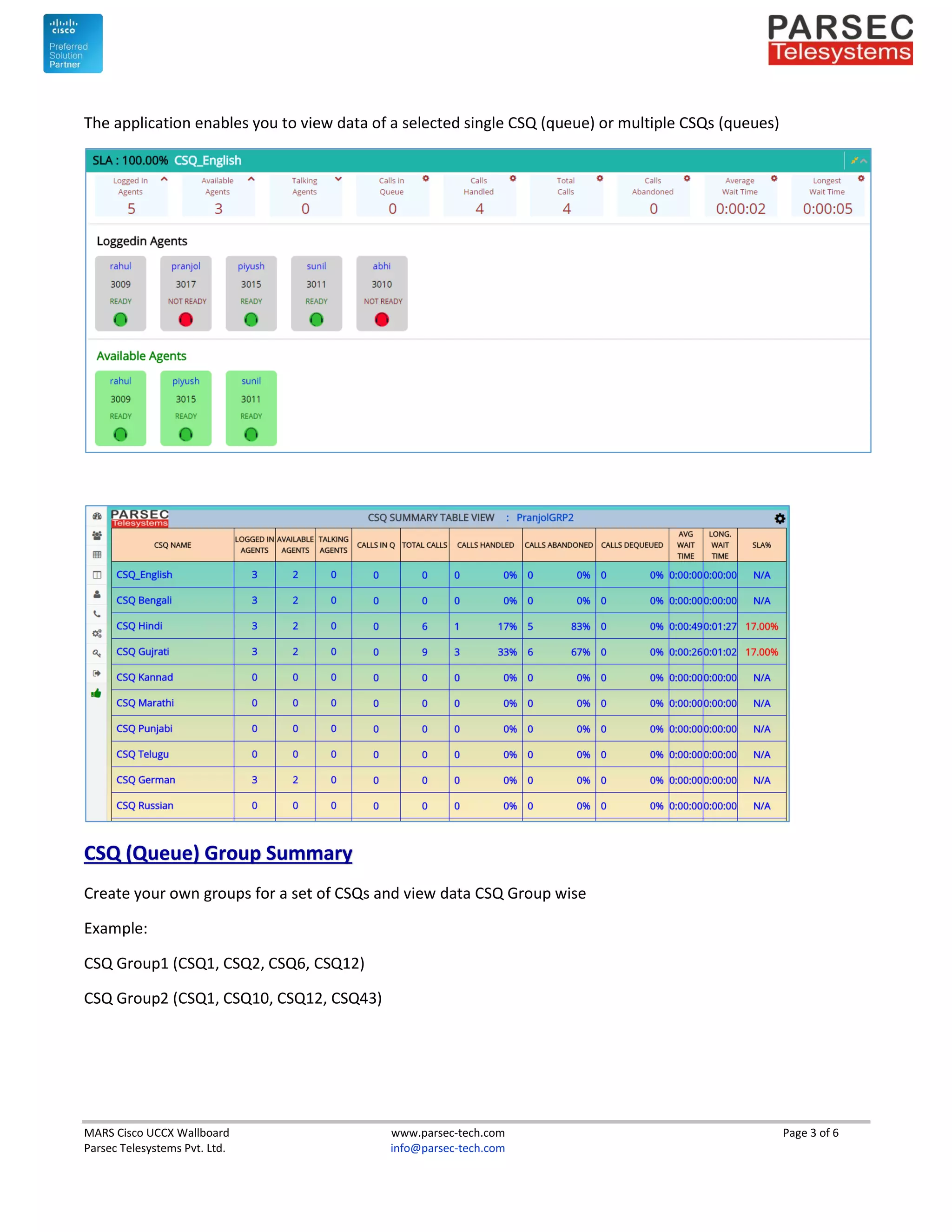 MARS Cisco UCCX Wallboard | PDF
