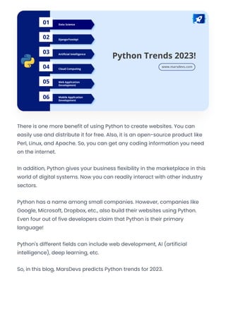 MarsDevs Predicts The Python Trends for 2023 | PDF | Web Development ...