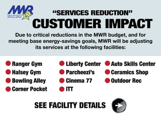 MWR Atsugi Services Reduction | PPT